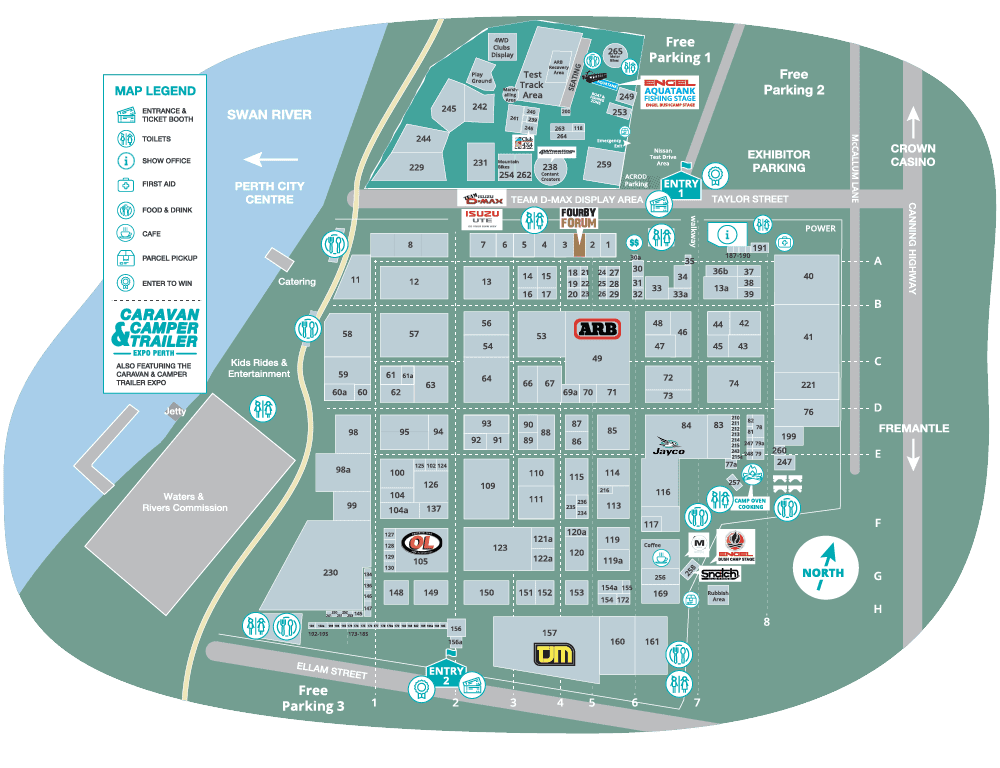 Show Map - Perth 4WD and Adventure Show